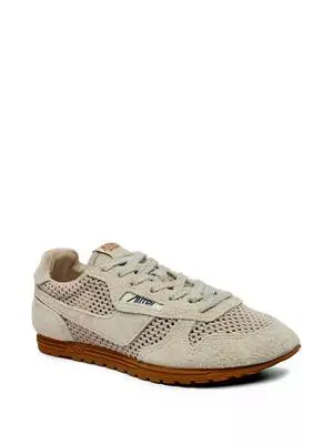 AUTRY Windspin Mesh Panelling Suede Sneakers - Neutrals