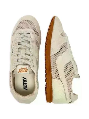 AUTRY Windspin Mesh Panelling Suede Sneakers - Neutrals