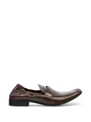 MAISON MARGIELA Swing-toe Leather Loafers - Brown
