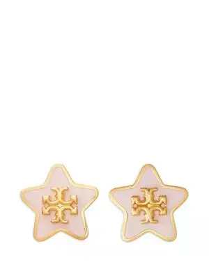 Tory Burch Forget Me Not Enamel Stud Earrings - Gold