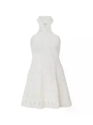 Simkhai Jenna Halter Eyelet Dress - White