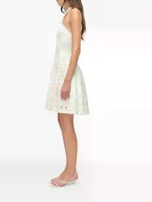 Simkhai Jenna Halter Eyelet Dress - White