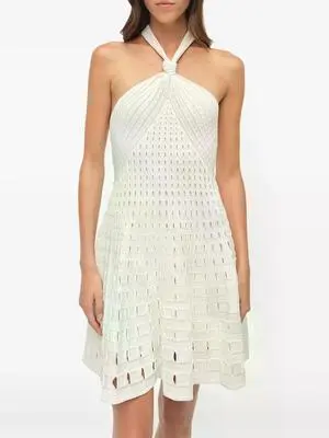 Simkhai Jenna Halter Eyelet Dress - White