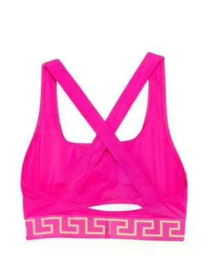 Versace Logo Band Bikini Top