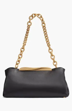 Donna Karan New York Poplin Clutch - Blk/gold