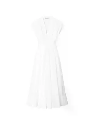 Tory Burch V-neck Linen Blend Dress