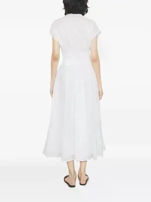 Tory Burch V-neck Linen Blend Dress