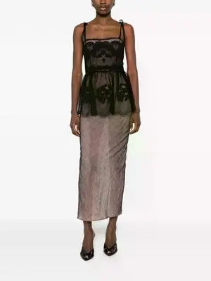 Alessandra Rich Lace-tie Evening Dress