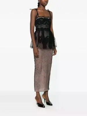 Alessandra Rich Lace-tie Evening Dress
