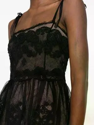 Alessandra Rich Lace-tie Evening Dress