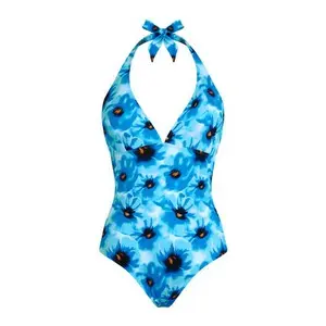 Vilebrequin Halter One-piece Swimsuit - Blue Topaz