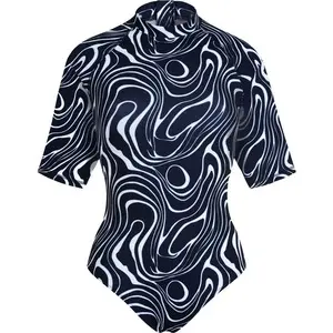 Vilebrequin Short Sleeve Uv Protection One-piece Rashguard - Navy
