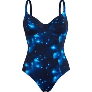 Vilebrequin Pégase Printed Underwire One-piece Swimsuit - Navy