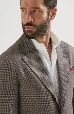Brunello Cucinelli Linen Cavallo Blazer - Hazelnut