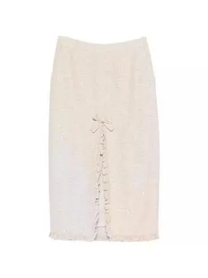 Alessandra Rich Bow-embellished Sequined Midi Skirt