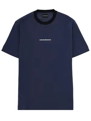 Emporio Armani T-shirt With Logo And Embroidery