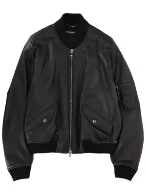 Dolce & Gabbana Leather Jacket - Black