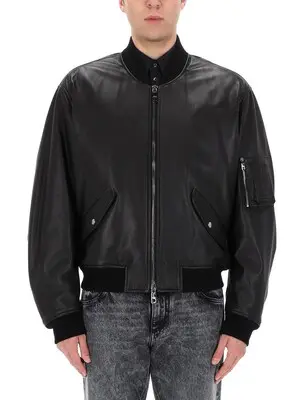 Dolce & Gabbana Leather Jacket - Black