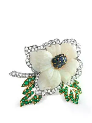 LB EXCLUSIVE Multi-stone Flower Brooch