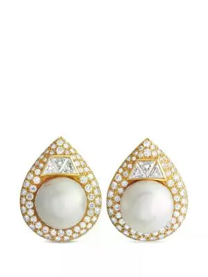 LB EXCLUSIVE Diamond And Pearl Earrings - Gold