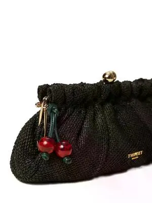 TWINSET Raffia Clutch Bag With Charm Detail