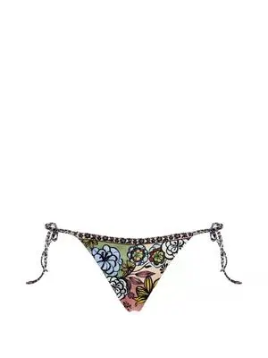 Agua Bendita Floral Bikini Bottom - Neutrals