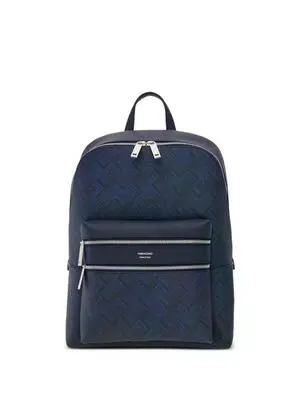 FERRAGAMO Embossed Gancini Backpack - Blue