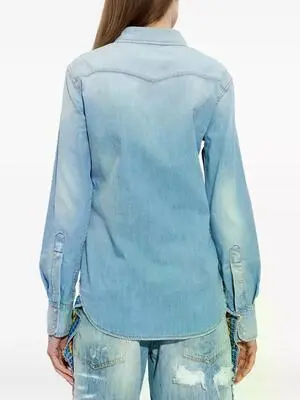 Dsquared2 Western Pocket Cotton Shirt - Blue
