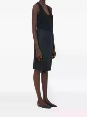 Loulou De Saison Vasali Elasticated Silk Midi Skirt - Black