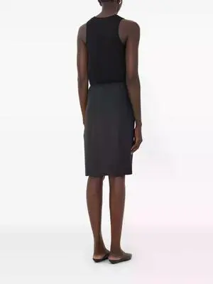 Loulou De Saison Vasali Elasticated Silk Midi Skirt - Black