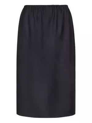 Loulou De Saison Vasali Elasticated Silk Midi Skirt - Black