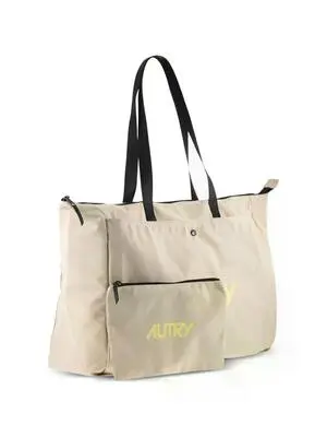 AUTRY Logo-print Tote Bag - Neutrals