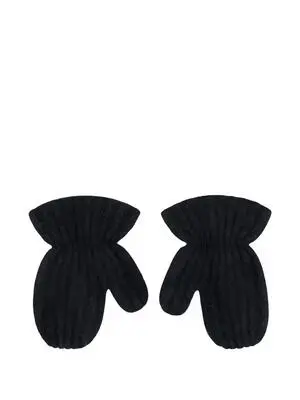 MAISON MARGIELA Ribbed Knit Gloves - Black