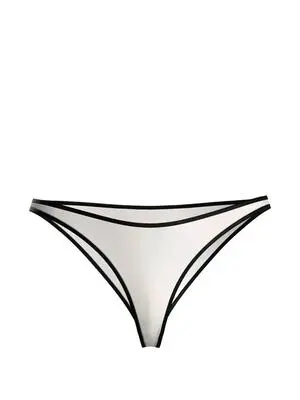 MAISON CLOSE La Parisienne Contrasting-trim Briefs - Neutrals