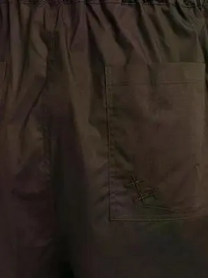 LANEUS Elasticated-waist Patch-pocket Bermuda Shorts - Brown