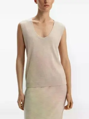 12 STOREEZ Sleeveless Scoop Neck Merino Wool Top