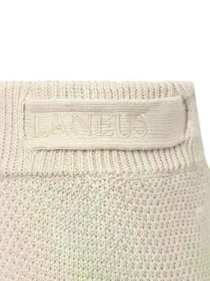 LANEUS Knitted Knee-length Shorts - Neutrals