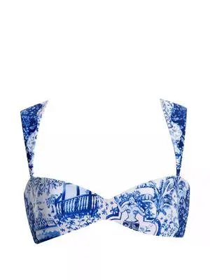 Agua Bendita Malory Placement Print Bikini Top