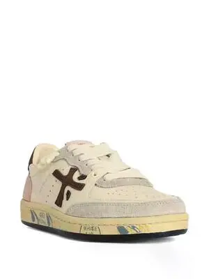 Premiata Bskt Logo Suede Sneakers - Neutrals