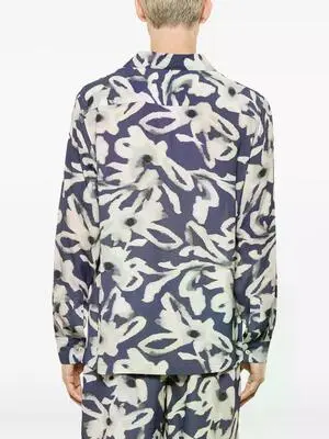 LANEUS Floral-print Shirt