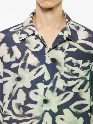 LANEUS Floral-print Shirt