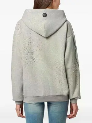 Philipp Plein Chenille Zip Hoodie With Embellishments