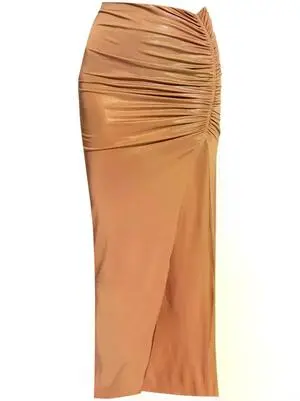 Rick Owens Ruched Detail Maxi Skirt