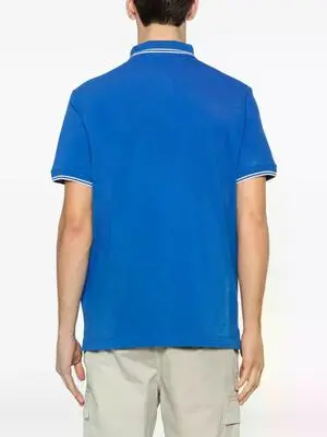 Stone Island 2200010 Organic Cotton Piqué With Stretch Polo - Blue