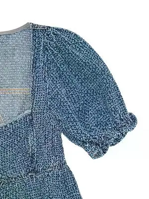 GANNI Textured Denim Top