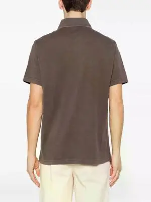FAY Buttoned Polo Shirt - Brown