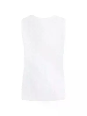 Dolce & Gabbana Diamond-pattern Perforated Cotton Tank Top