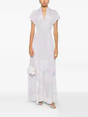 FORTE_FORTE Floral Maxi Dress - Purple