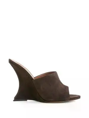 Paris Texas Nina Sculpted-heel Suede Sandals - Brown
