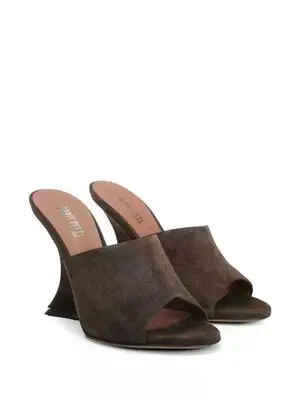 Paris Texas Nina Sculpted-heel Suede Sandals - Brown